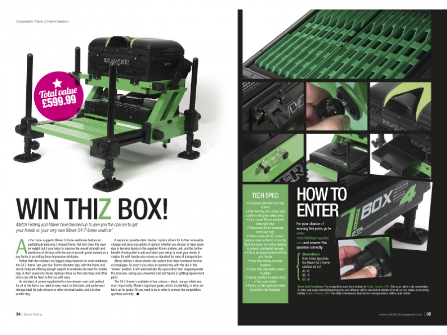 Win A Maver S4 Z Frame Seatbox! | Match Fishing
